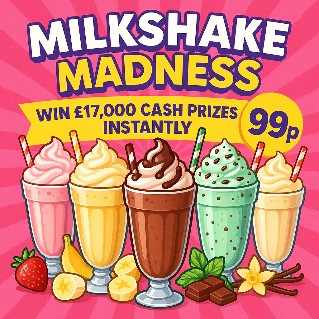 Milkshake Madness is here! 🍓🍫🍌🌿🍦🍊 – YOUR CHANCE TO WIN £17,000 CASH ...